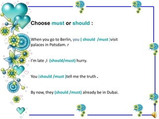 Should and Must | PPTX