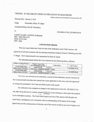 Larry Clark Lawson aka Gloucester County, Va. School Bus Garage Thief | PDF