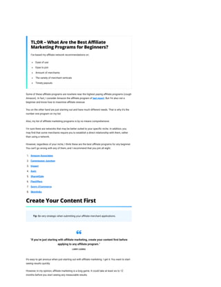 THE 9 BEST AFFILIATE MARKETING PROGRAMS FOR BEGINNERS | PDF