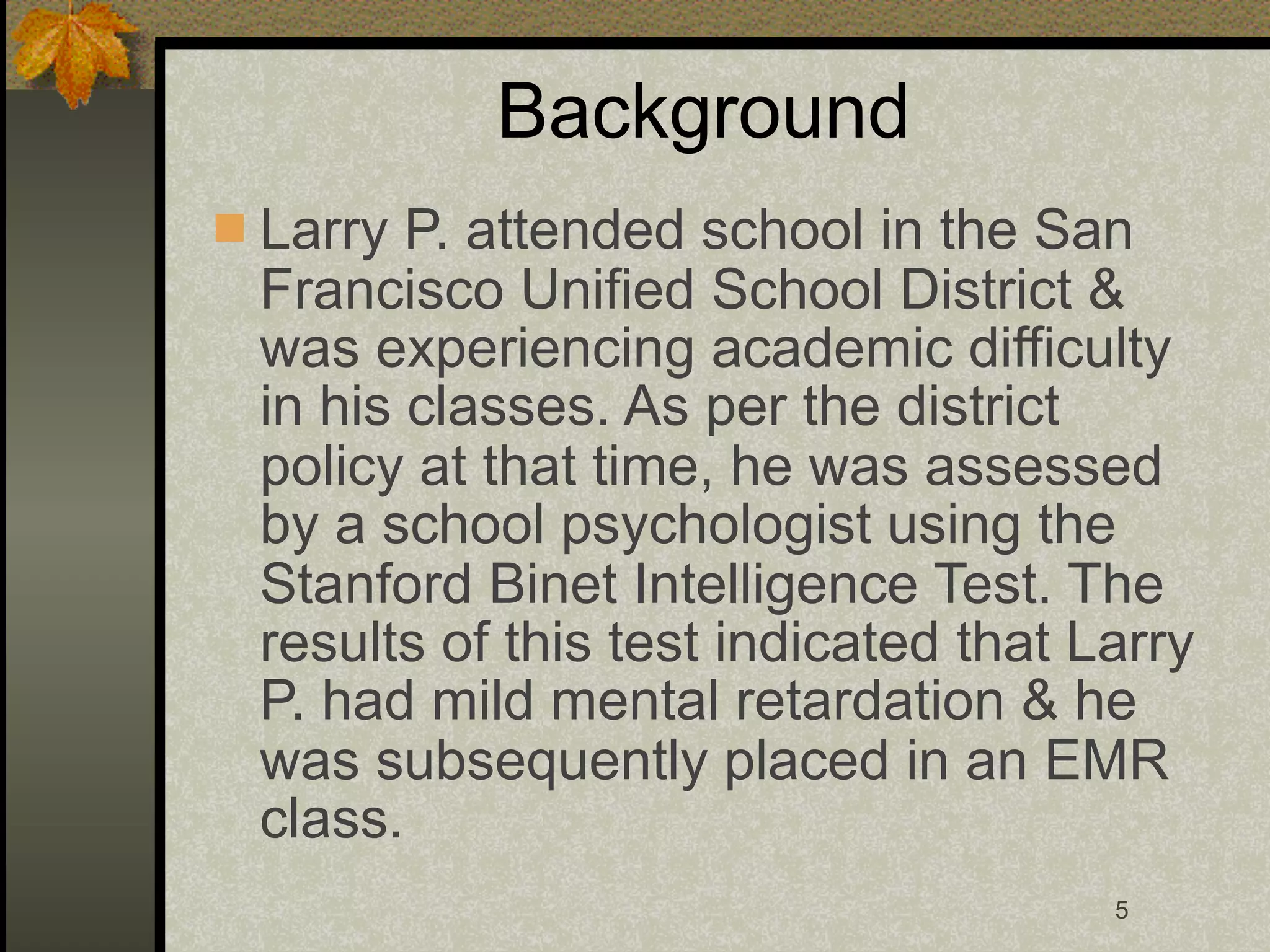 Larry p. v. riles 1979 | KEY