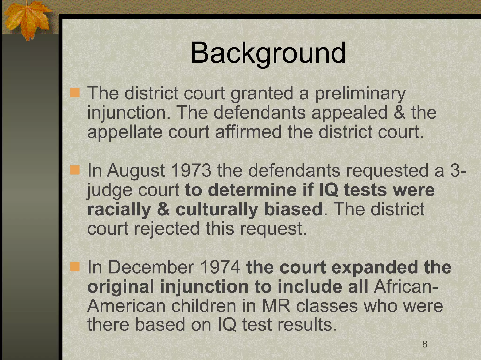 Larry p. v. riles 1979 | KEY