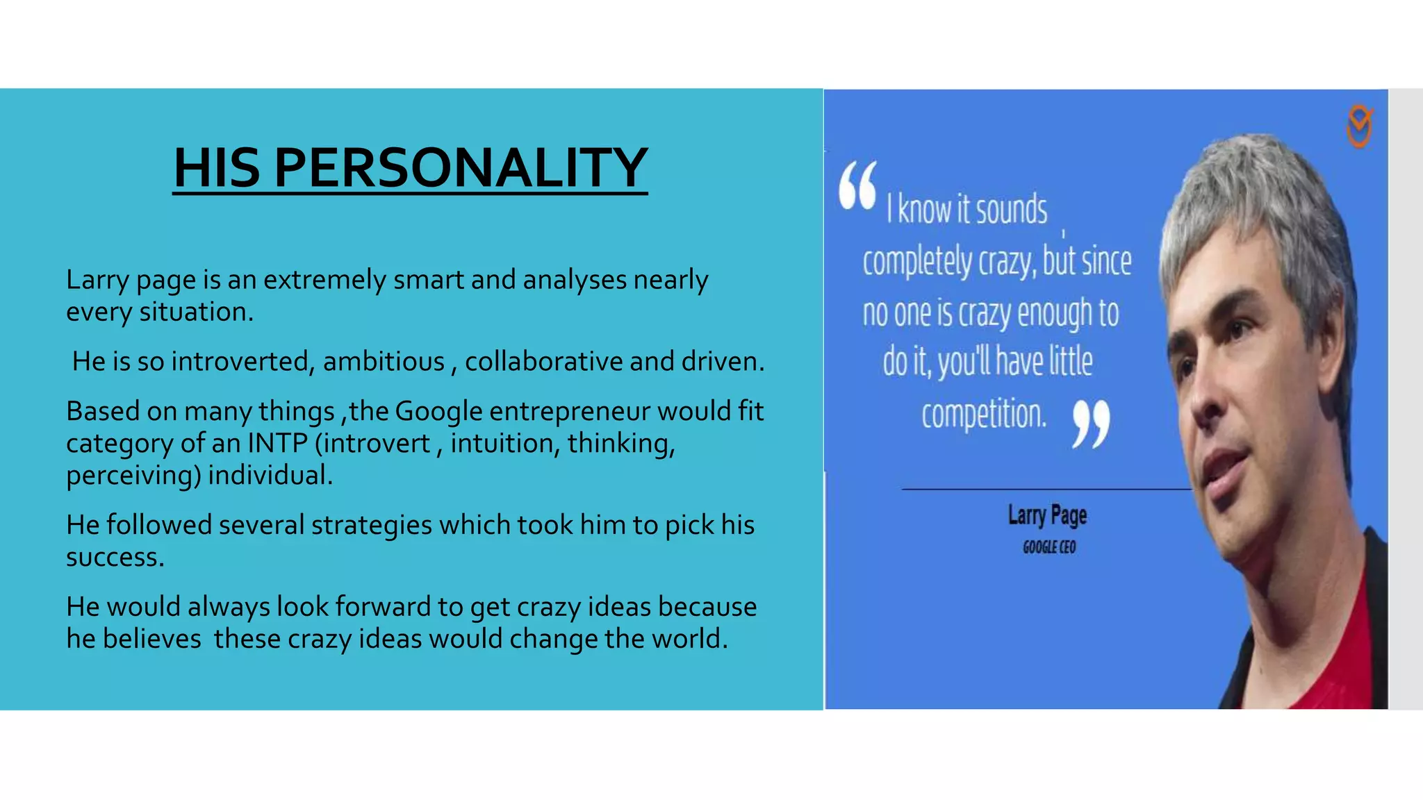 Presentation on Larry page ( CO-FOUNDER OF GOOGLE) | PPTX