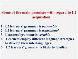Larry selinker's interlanguage | PPTX