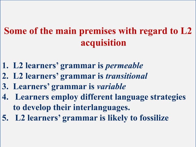 Larry selinker's interlanguage | PPTX