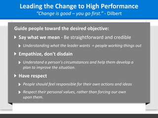 Leadership to Drive Growth & Value | PPTX