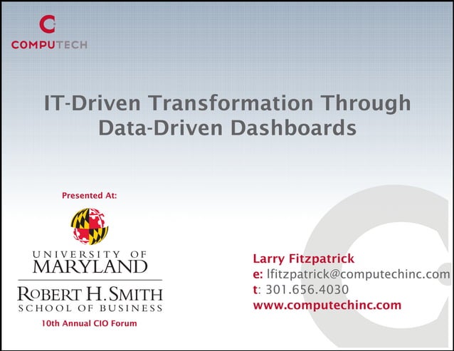 Presentation on Data-driven Dashboards | PPT