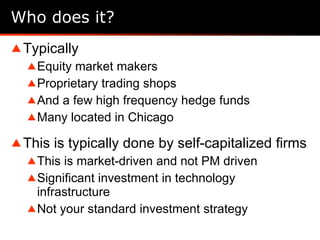 Larry tabb hft - part 1 | PPT