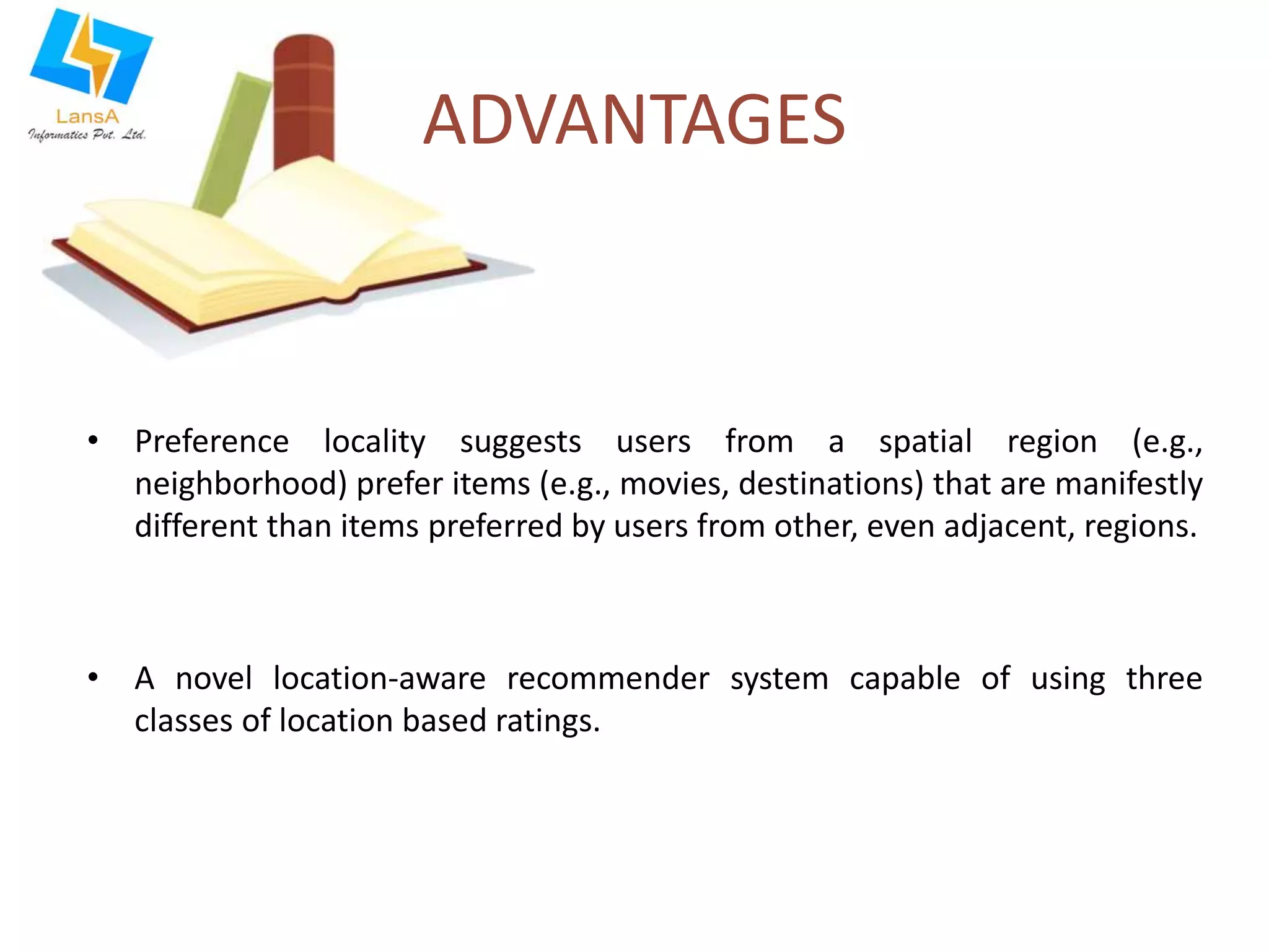 Lars an efficient and scalable location-aware recommender system | PPTX