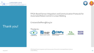 FPGA-based sensor integration and communication protocols for automated ...