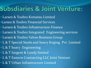 Larsen & toubro | PPTX