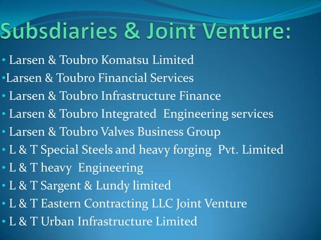 Larsen & toubro | PPTX
