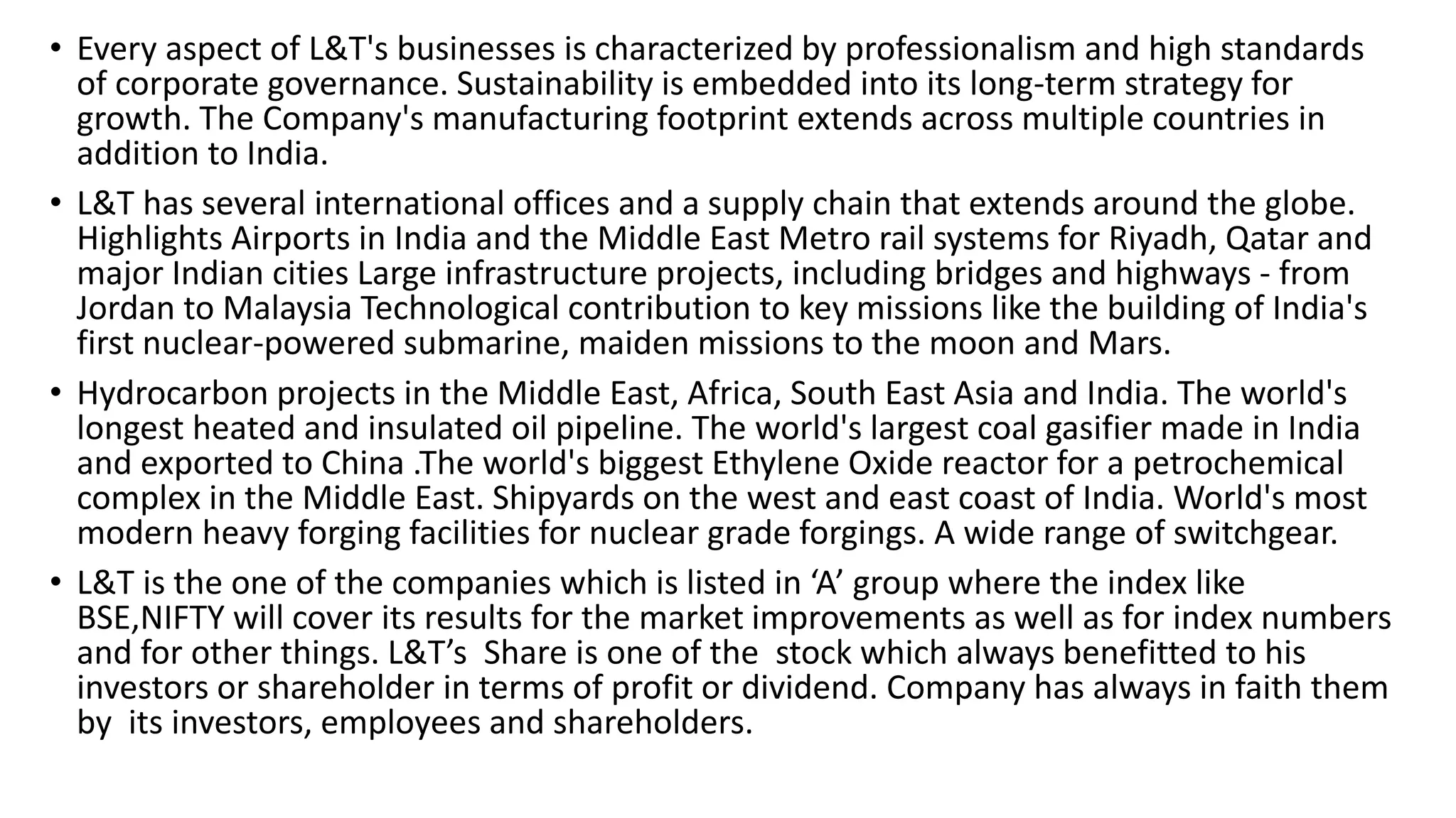 Larsen & Tubro Ltd. | PPTX