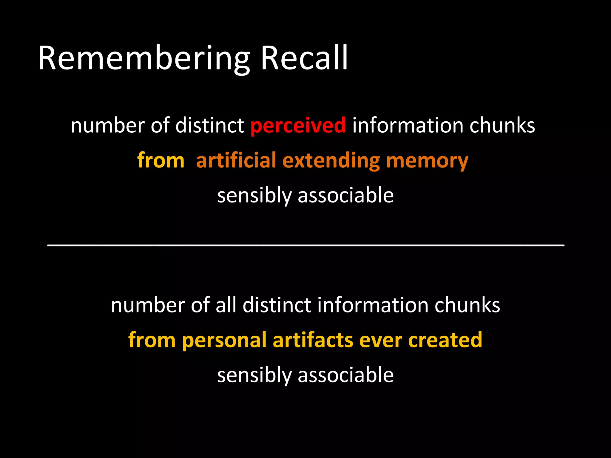 Artificial Memory - tasks, structure, performance indicators | PPT