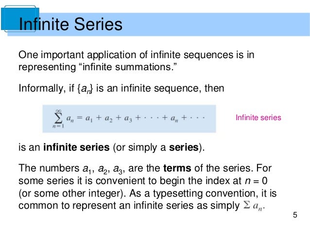 Infinite series 8.3