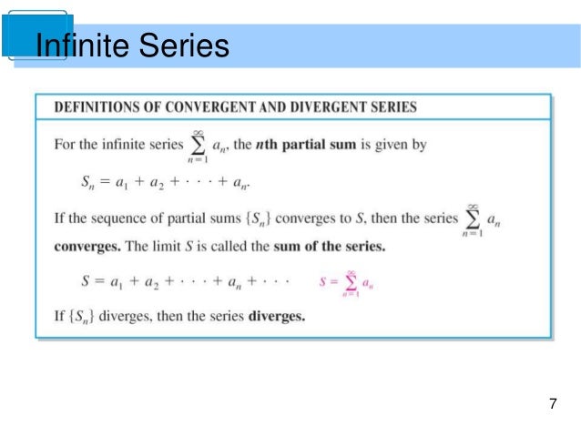 Infinite series 8.3