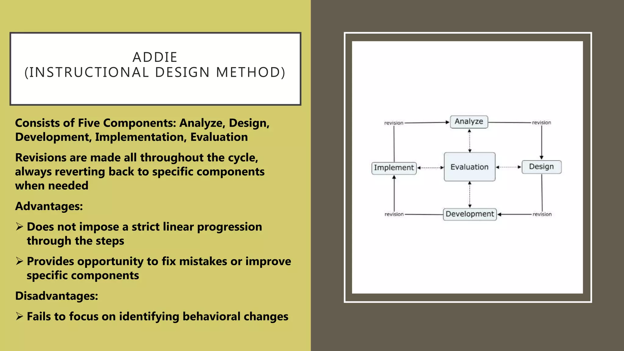 Traditional and ID Addie Model vs Dick & Carel Model | PPT