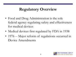 Overview of FDA Regulation of Devices & Diagnostics | PPT