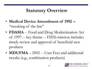 Overview of FDA Regulation of Devices & Diagnostics | PPT