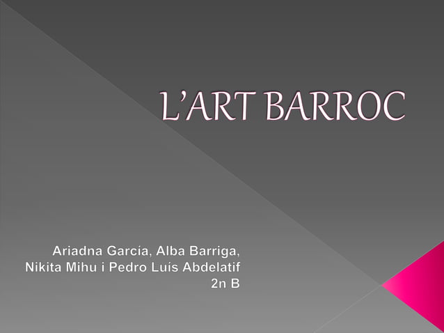 L’art barroc powerpoint- | PPTX