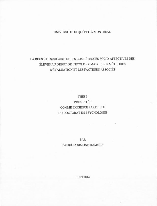 La réussite scolaire et les compétences... | PDF