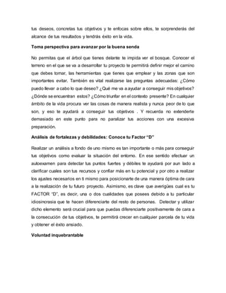 La ruta al exito #1 | DOCX