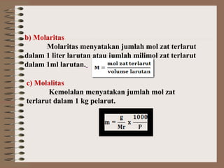 Studi tentang jenis-jenis dan sifat larutan | PPTX
