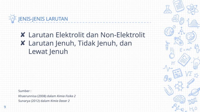 Pengertian Larutan dalam kehidupan sehari-hari | PPT