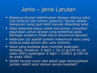 Larutan dan koloid | PPT