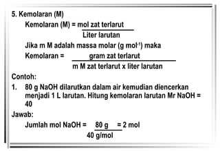 Larutan Dan Konsentrasi | PPT