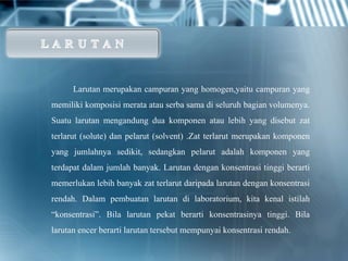Larutan dan konsentrasi | PPTX