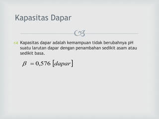 Larutan Dapar Farmasi Fisika 2020 | PPTX