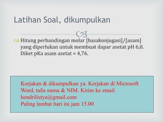 Larutan Dapar Farmasi Fisika 2020 | PPTX