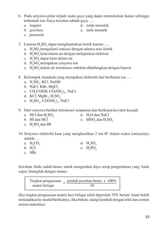 Larutan Elektrolit dan Nonelektrolit | PDF