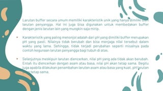 Larutan penyangga dalam kehidupan sehari hari | PPTX