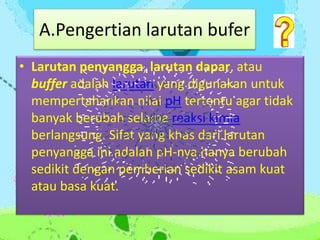 Larutan penyangga kimia | PPTX