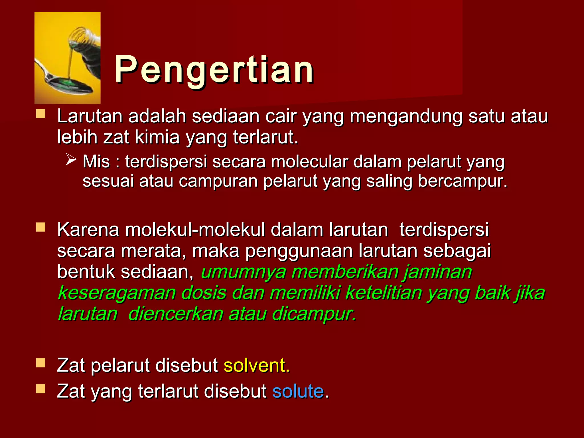 Larutan ( solution ) | PPT
