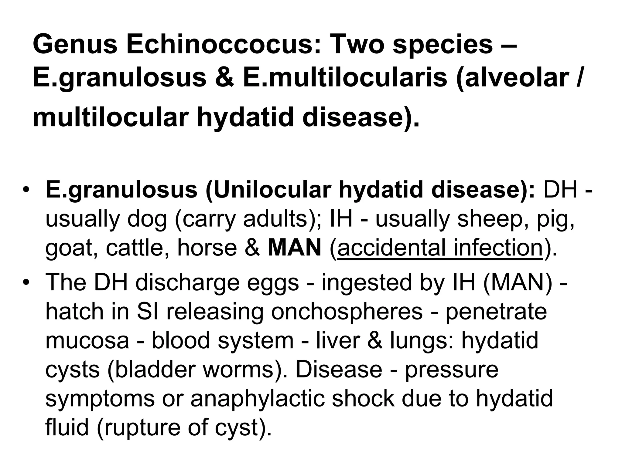 Larval cestodes who cause diseases to humans | PPTX