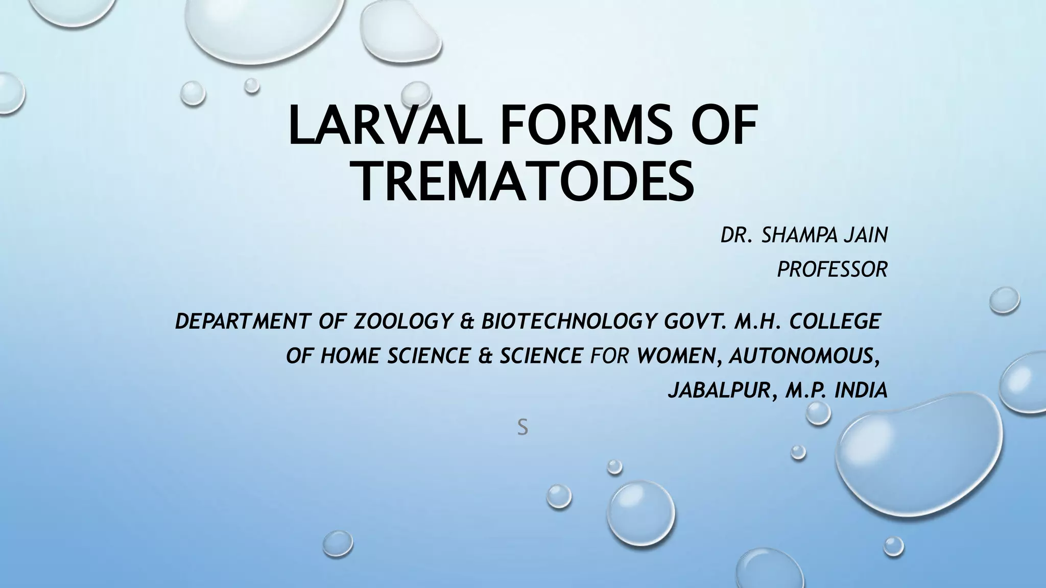Larval Forms Of Trematodes Sj Pptx