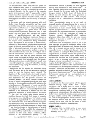 Larvicidal activity and Biochemical Effects of Apigenin against ...