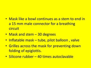 Laryngeal mask-airway | PPTX