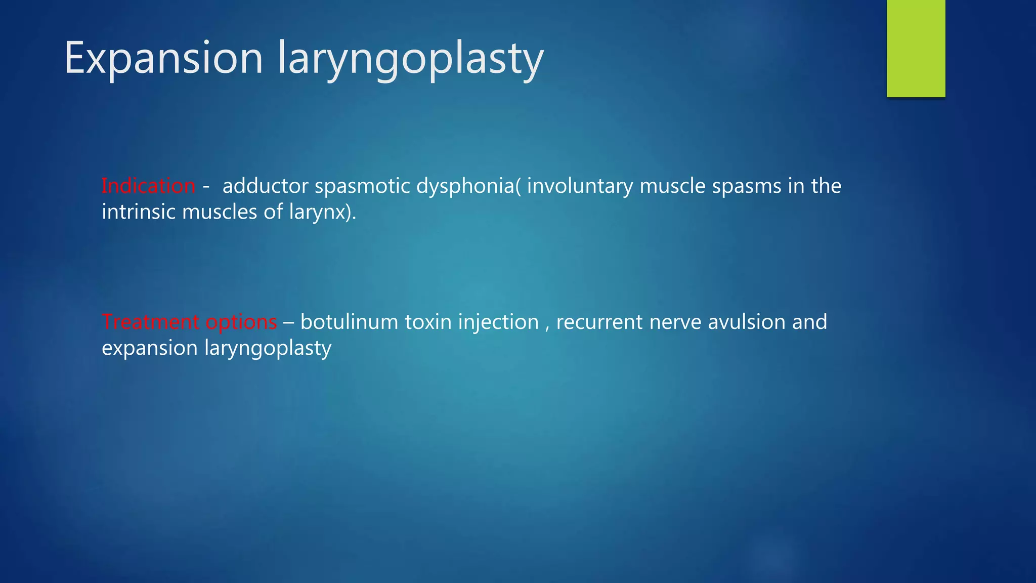 Laryngeal framework surgery | PPTX