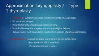 Laryngeal framework surgery | PPTX