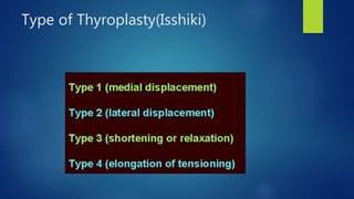 Laryngeal framework surgery | PPTX