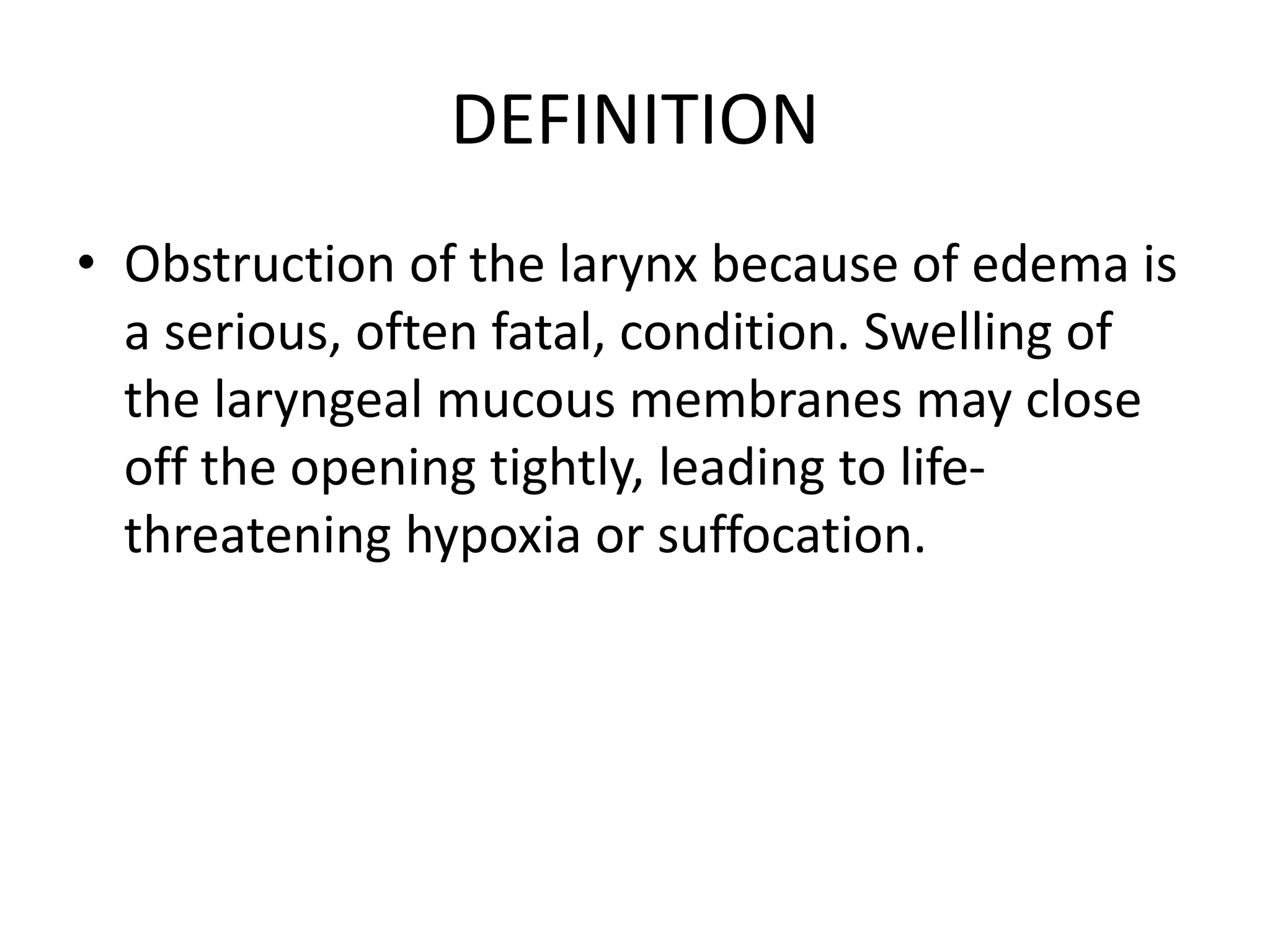 Laryngeal obstruction | PPTX