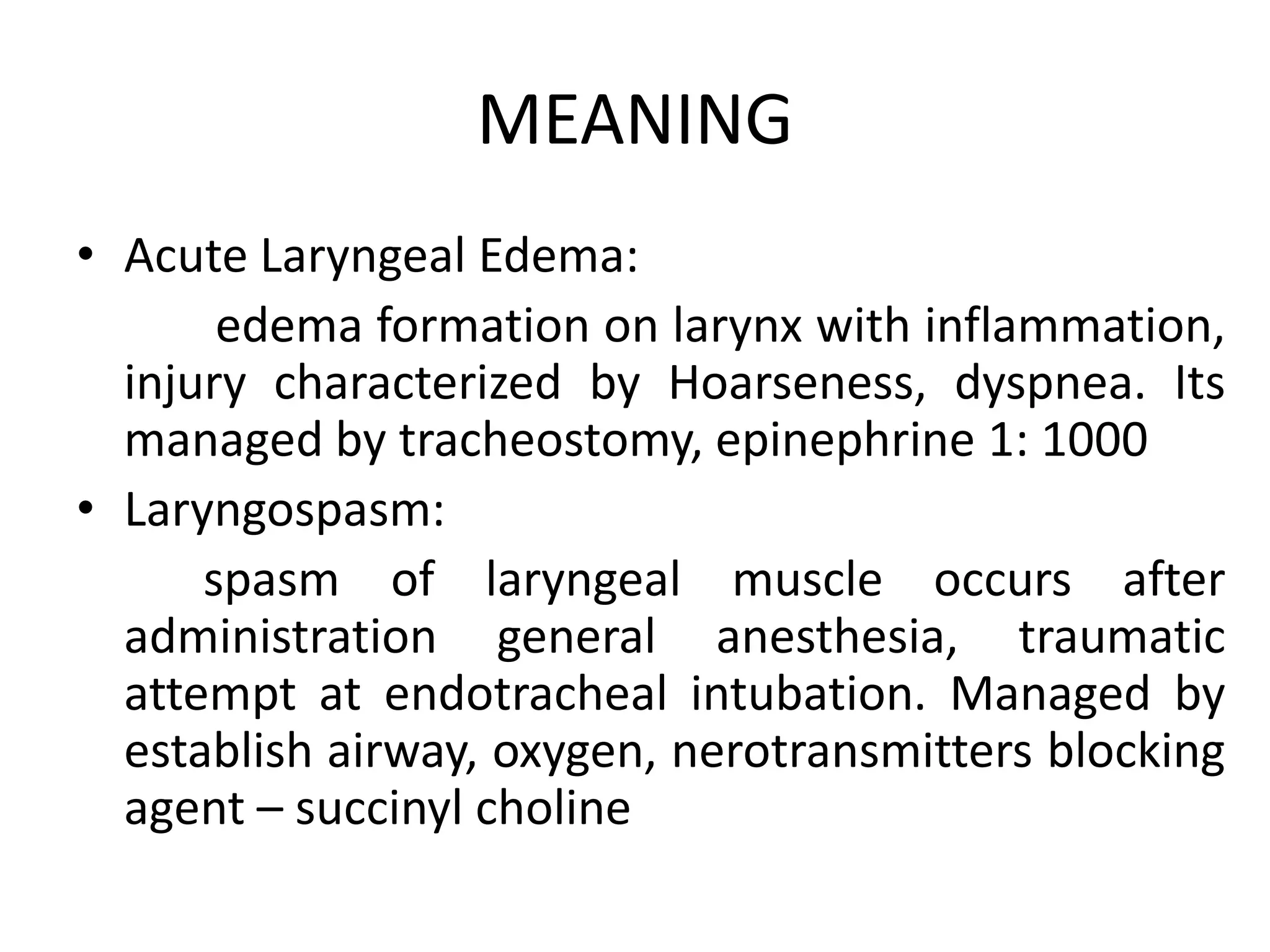 Laryngeal obstruction | PPTX