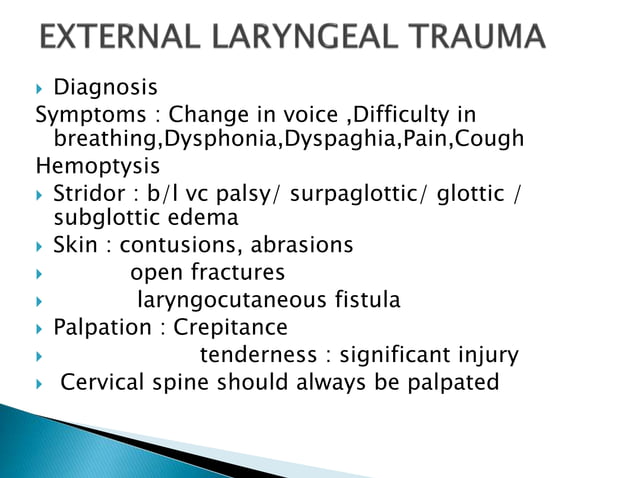 Laryngeal trauma | PPTX