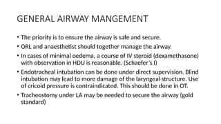 laryngotracheal trauma by dr syafiqah kamel | PPT