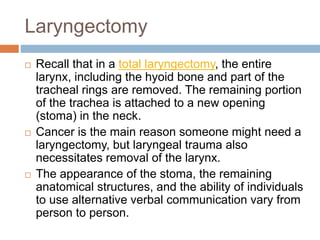 Laryngectomy and laryngeal cancer | PPT