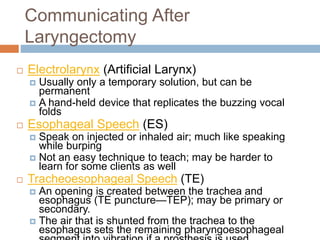 Laryngectomy and laryngeal cancer | PPT