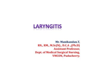Laryngitis | PPTX